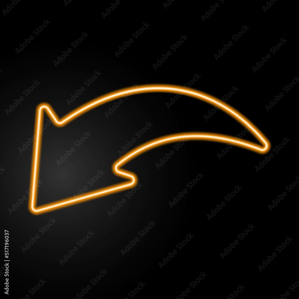 left arrow neon sign, modern glowing banner design, colorful modern ...