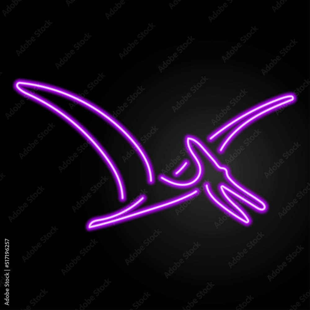 pterodactyl neon sign, modern glowing banner design, colorful modern ...