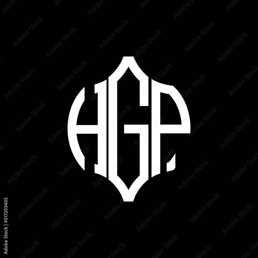 HGP letter logo. HGP best black background vector image. HGP Monogram ...