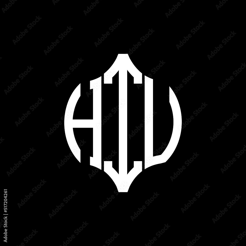 HIV letter logo. HIV best black background vector image. HIV Monogram ...