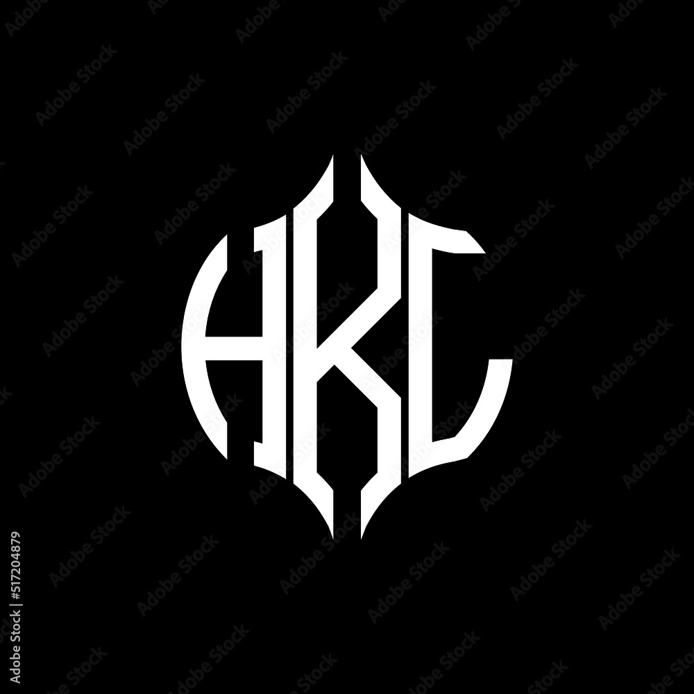 Hkl Letter Logo Hkl Best Black Background Vector Image Hkl Monogram Logo Design For