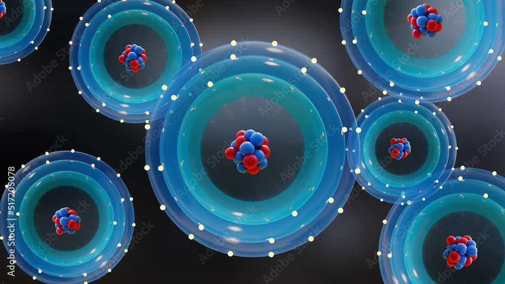 Atom Anatomy Atomic Model Or Structure Electrons Orbiting The Nucleus