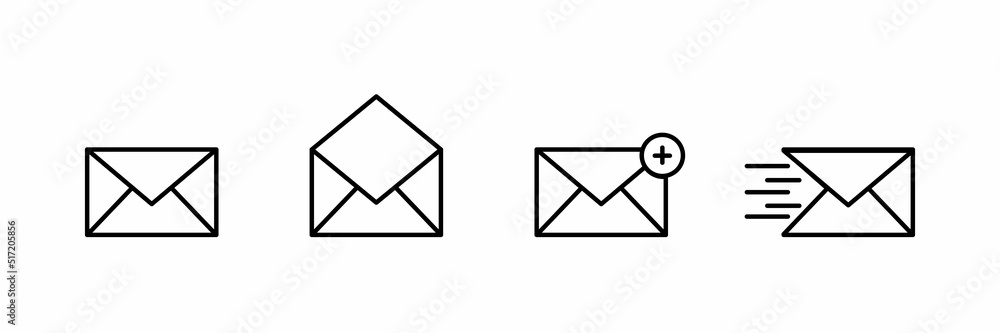 Send message icon in white background. flat message design. message vector. set of message icon ...