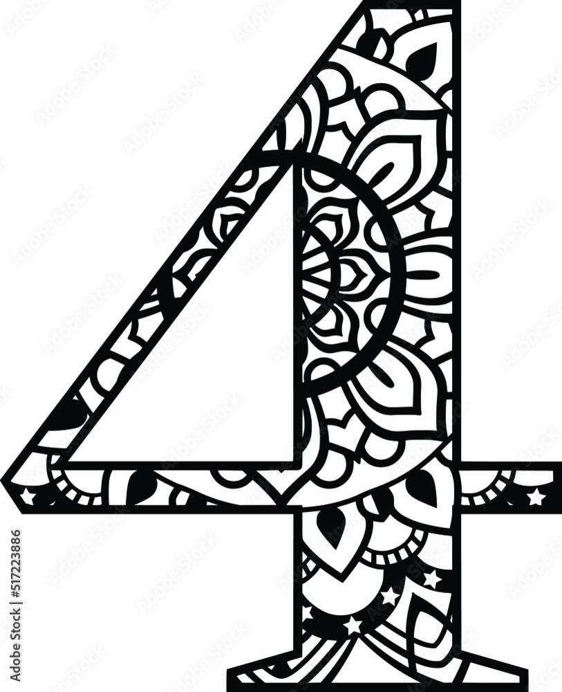 Mandala for adult coloring book,coloring page,print on product, laser ...