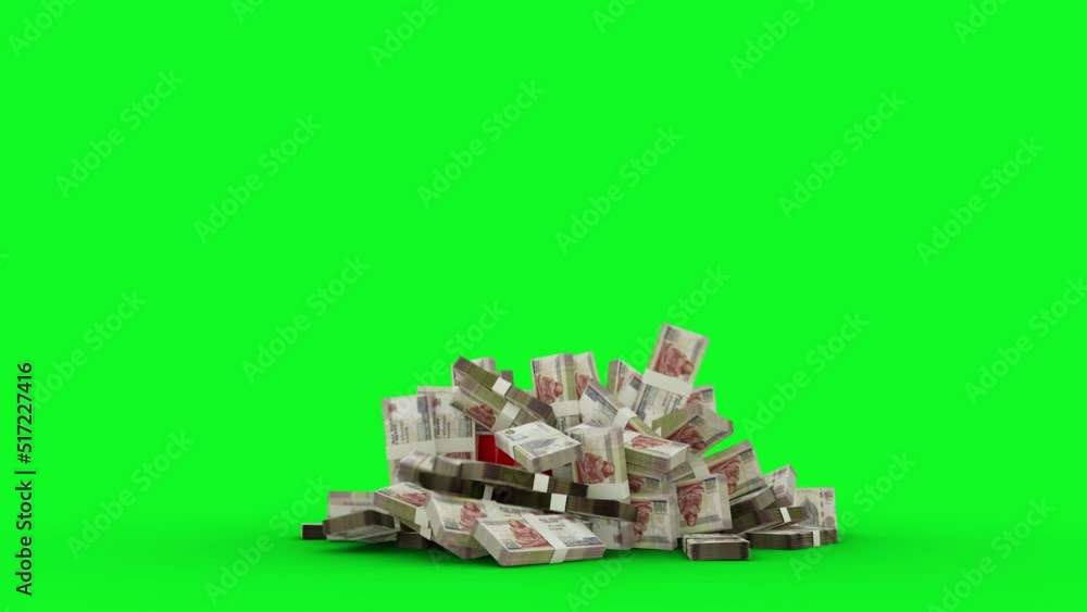 Vidéo Stock Egyptian pounds bursting out of red gift box. Stack of ...