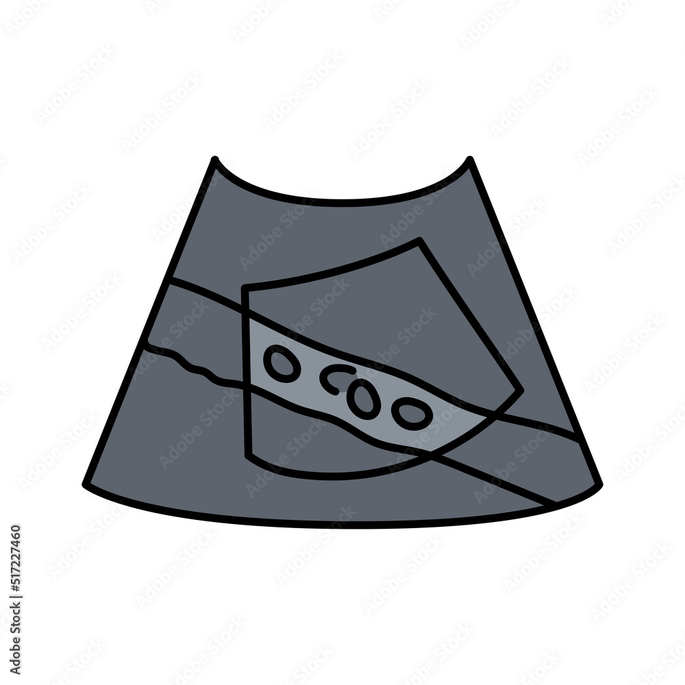 Ultrasound hemodynamics blood circulation color line illustration Stock ...