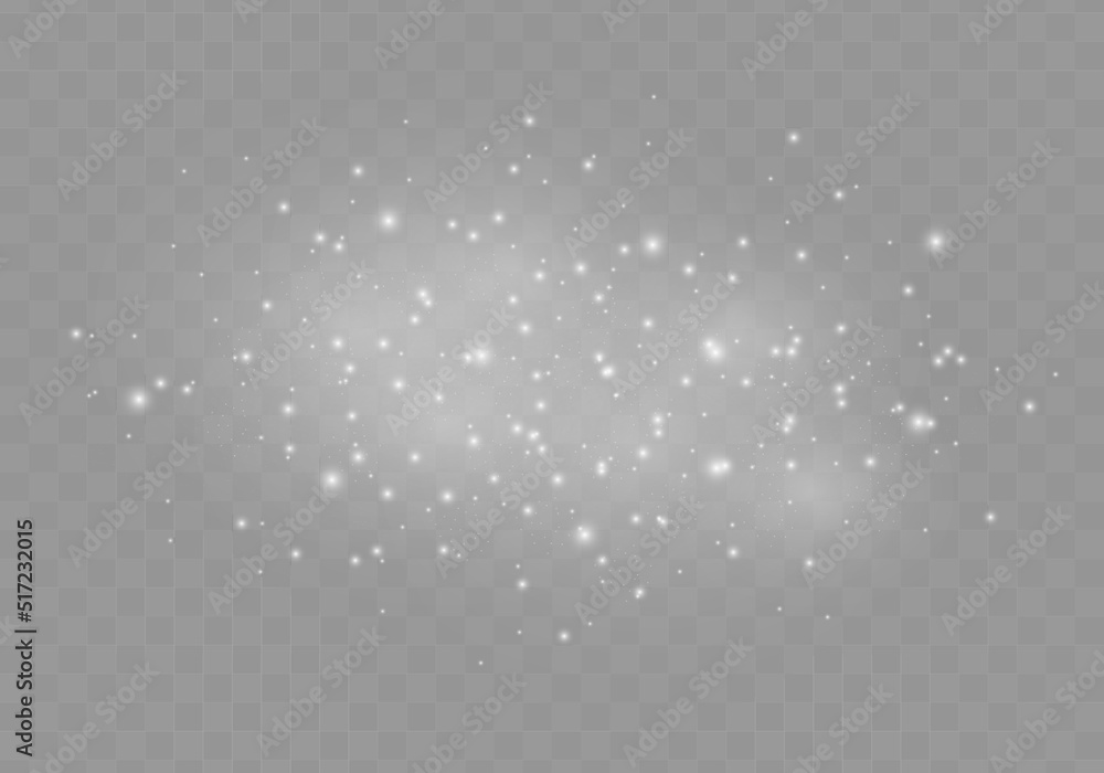 Abstract sparkles isolated on a transparent background. Bokeh lights ...