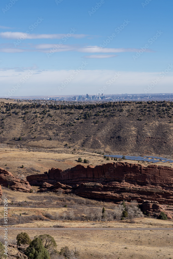 The view of Downtown Denver and Red Rocks Amphitheater from Mount ...