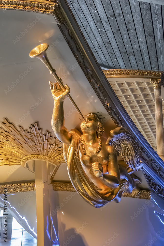 Dutch Royal Barge next to Amsterdam National Maritime museum ...