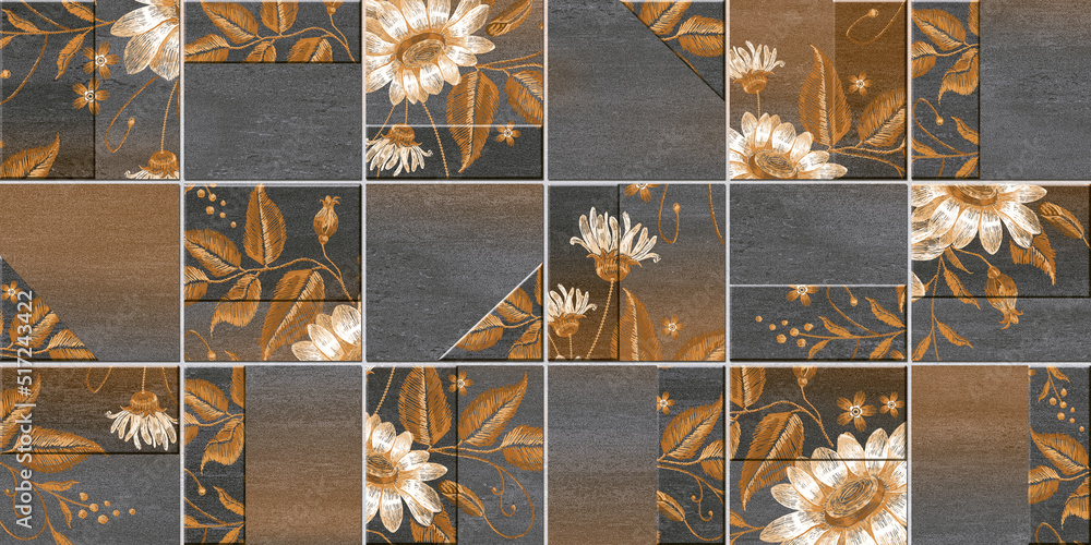 Multicolor digital wall tiles design for interior abstract home decor ...