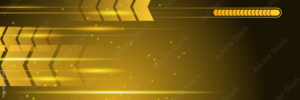 Yellow gold technology digital banner design. Design modern luxury ...