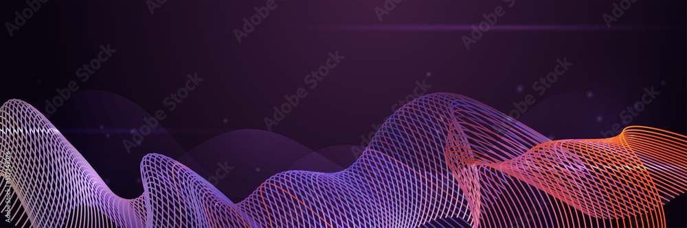 Purple technology digital banner design. Design modern luxury ...