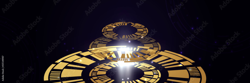 Black gold technology digital banner design. Design modern luxury ...