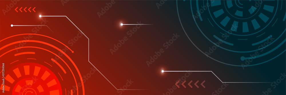 Black red technology digital banner design. Design modern luxury ...