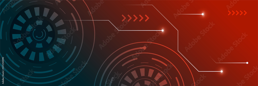 Black red technology digital banner design. Design modern luxury ...