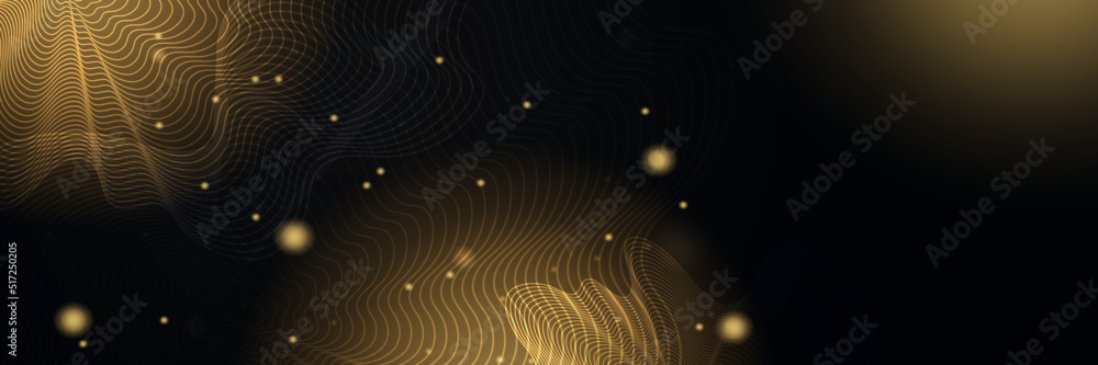 Black gold technology digital banner design. Design modern luxury ...