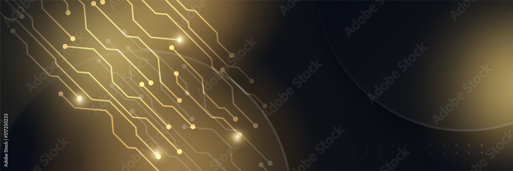Black gold technology digital banner design. Design modern luxury ...
