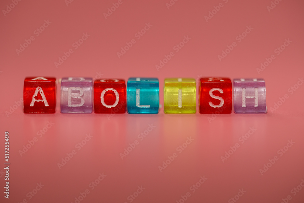Poster the word "abolish" made up of cubes – Wall Art | UkPosters