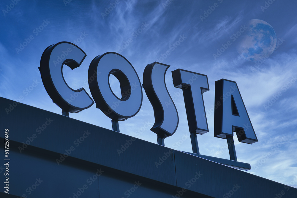 costa coffee shop sign symbol Stock Photo | Adobe Stock