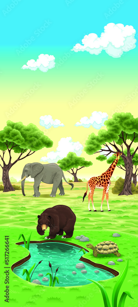 kids dream vertical illustrations school student cartoon school gate ...