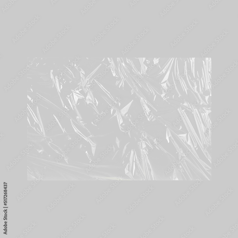 Plastic wrap isolated on white background Stock Photo | Adobe Stock