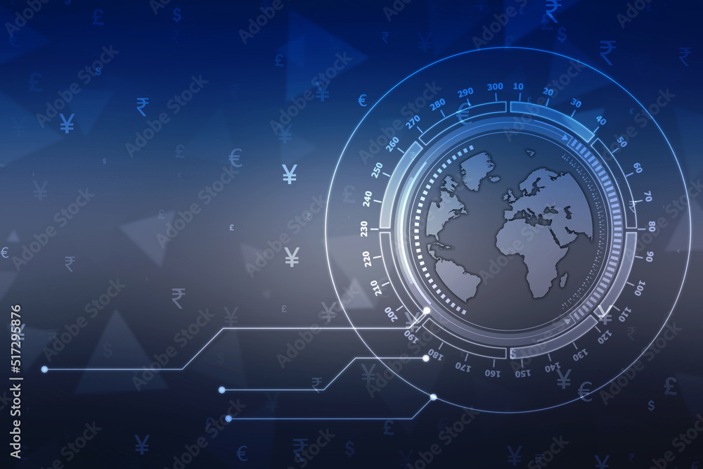 Money transfer. Global Currency. Stock Exchange, Financial Background ...