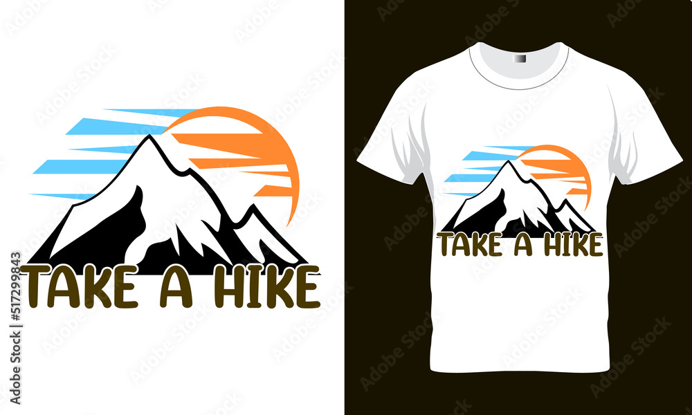 Hiking SVG t-shirt design Template,svg Files, Silhouette,background ...