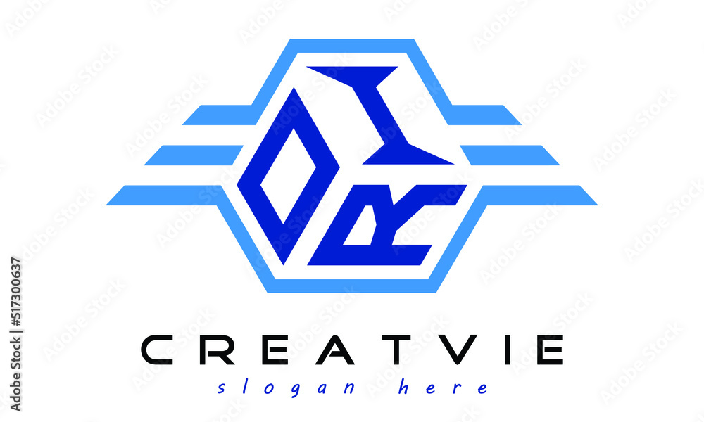 OIR three letter geometrical wings logo design vector template ...