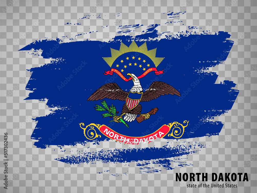 Flag of North Dakota from brush strokes. United States of America. Flag ...
