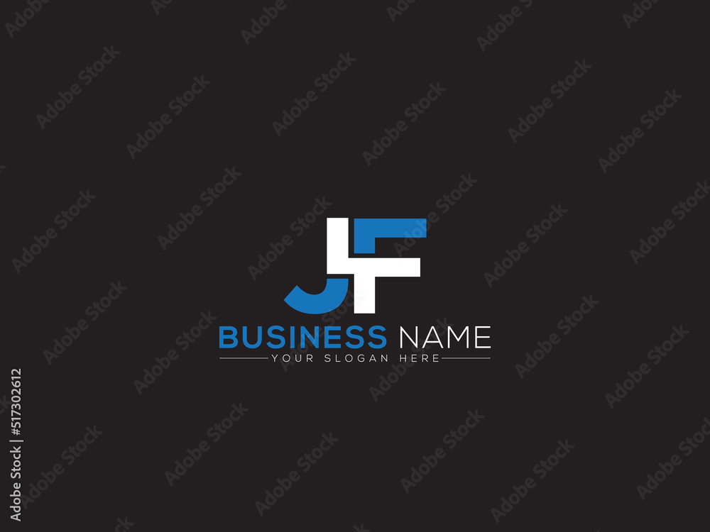 Alphabet JF Logo Letter, Creative Jf fj Logo Icon Vector Art With ...