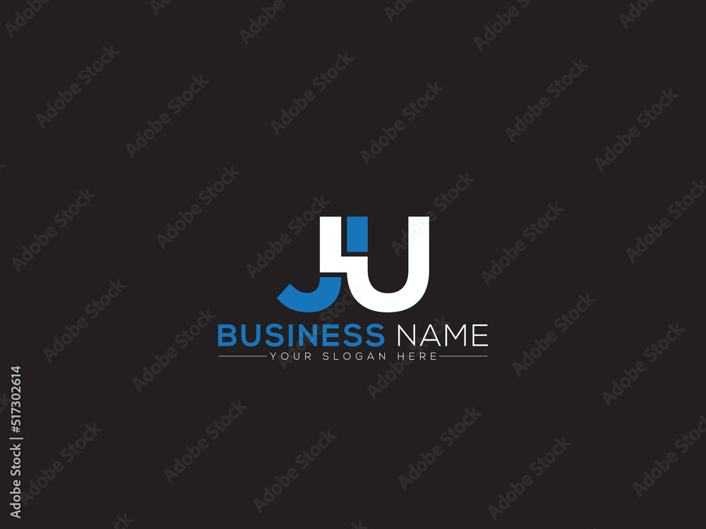 Alphabet JU Logo Letter, Creative Ju uj Logo Icon Vector Art With ...