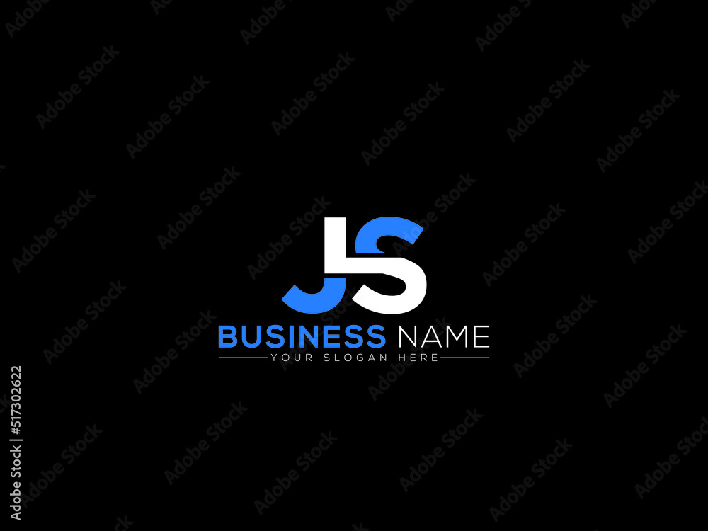 Alphabet JS Logo Letter, Creative Js sj Logo Icon Vector Art With ...