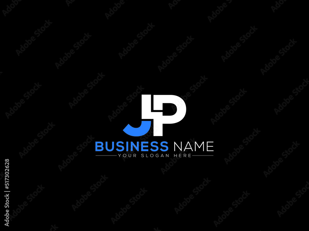 Vetor de Alphabet JP Logo Letter, Creative Jp pj Logo Icon Vector Art ...
