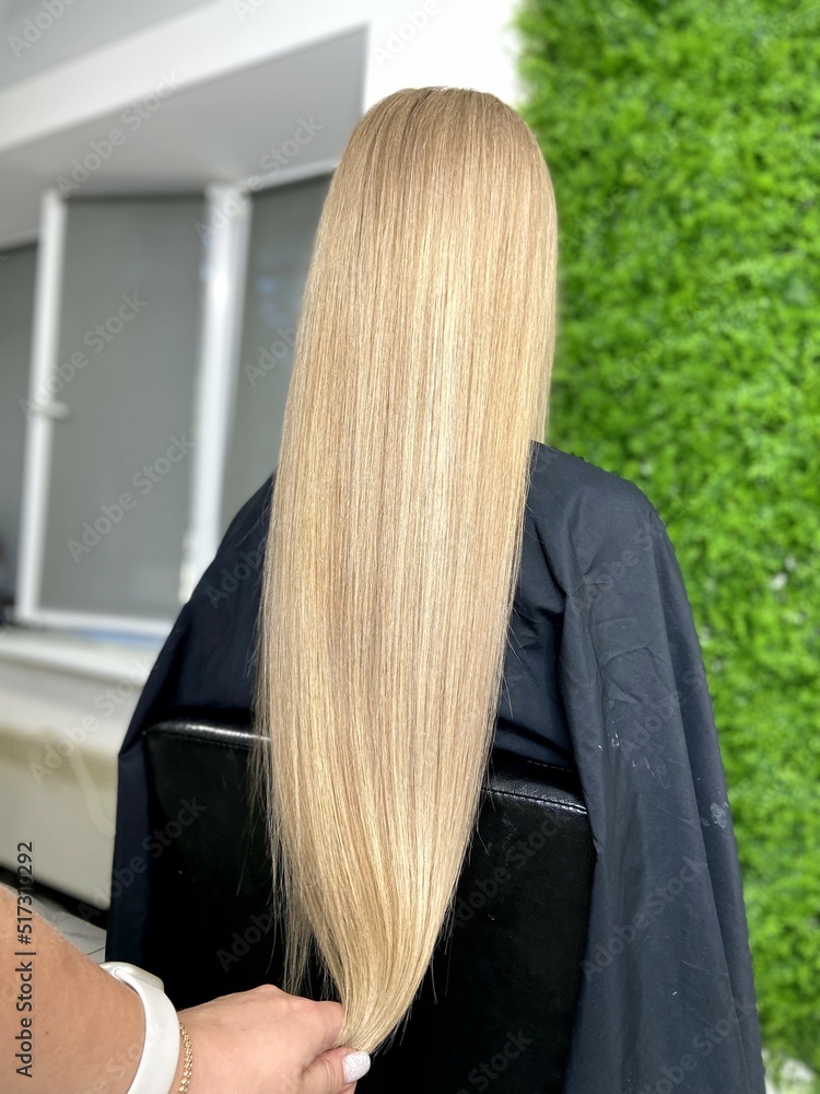 hair. dyed hair. hair coloring. beautiful hair. dyed hair in a beauty ...