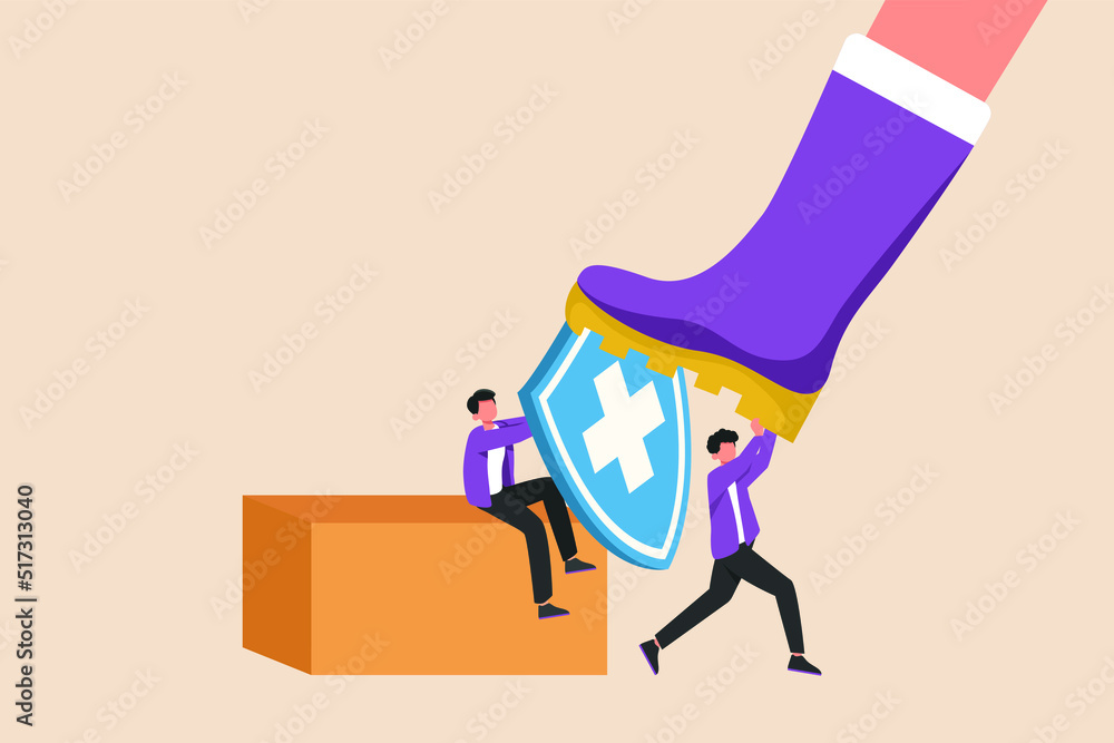 Do not step on sign. Packaging mark concept. Flat vector illustration ...