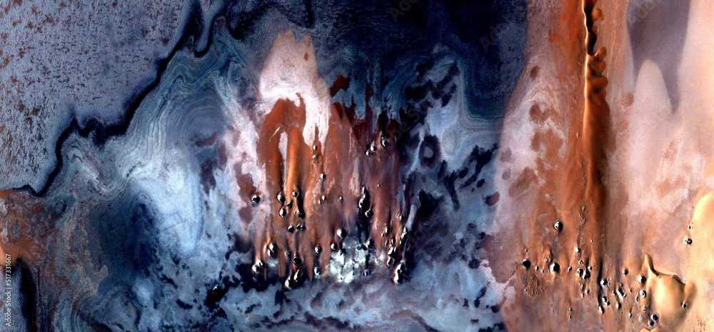 abstract landscape photo of the deserts of Africa from the air ...