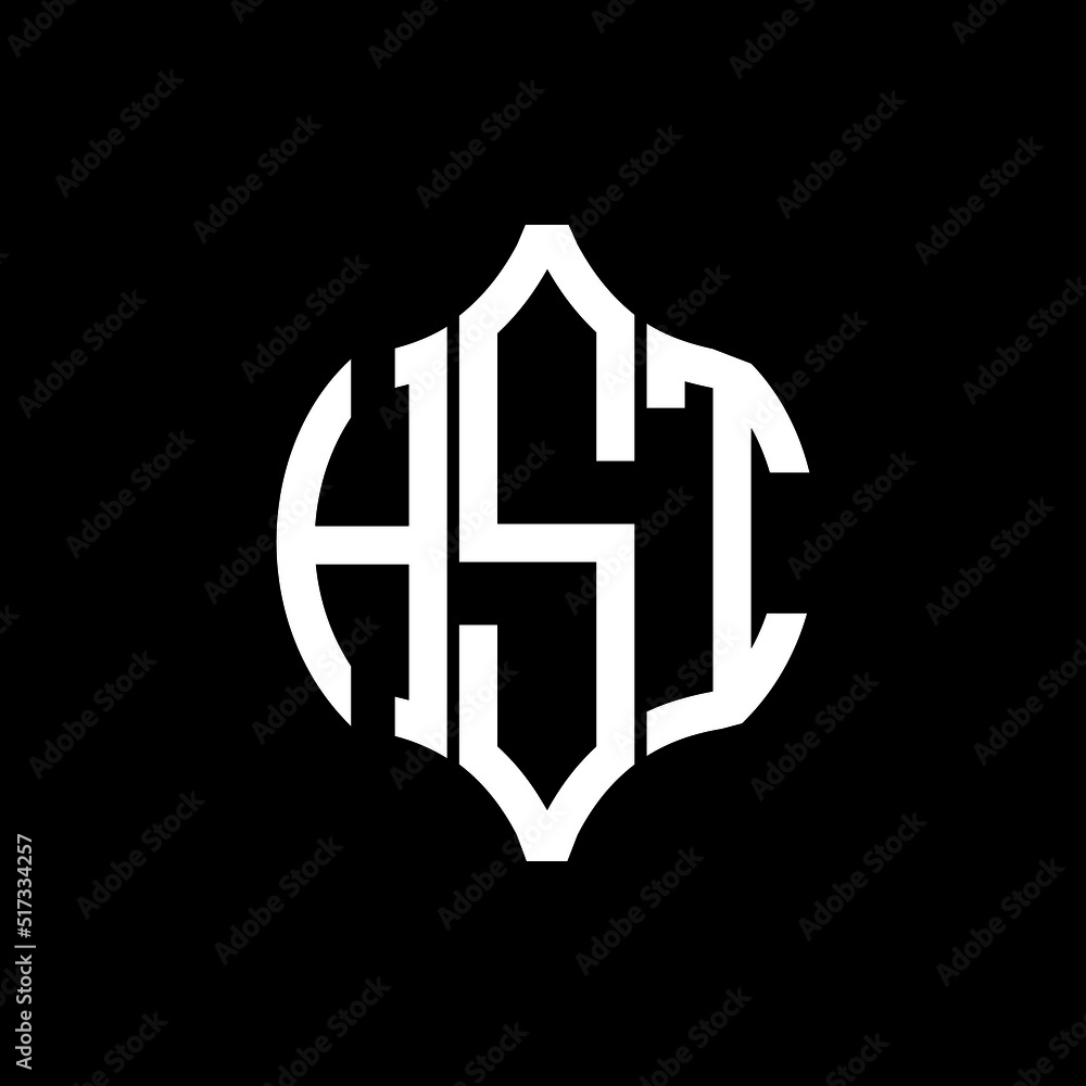 HST letter logo. HST best black background vector image. HST Monogram ...