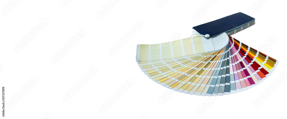 Banner of a color guide displaying a range of hues for use in interior ...