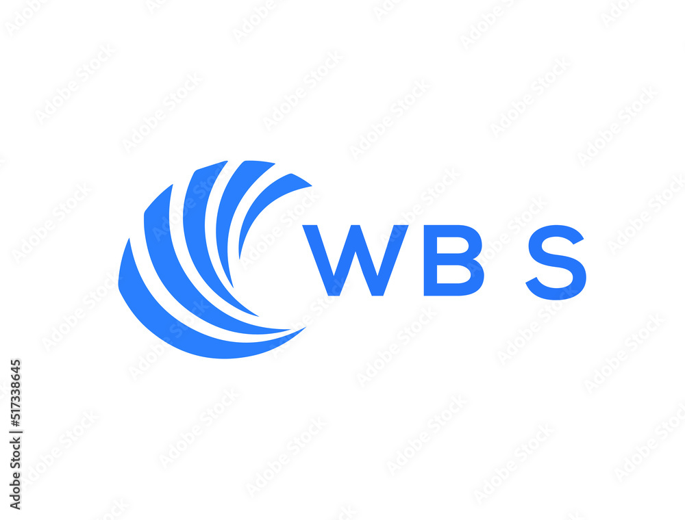 WBS Flat accounting logo design on white background. WBS creative ...