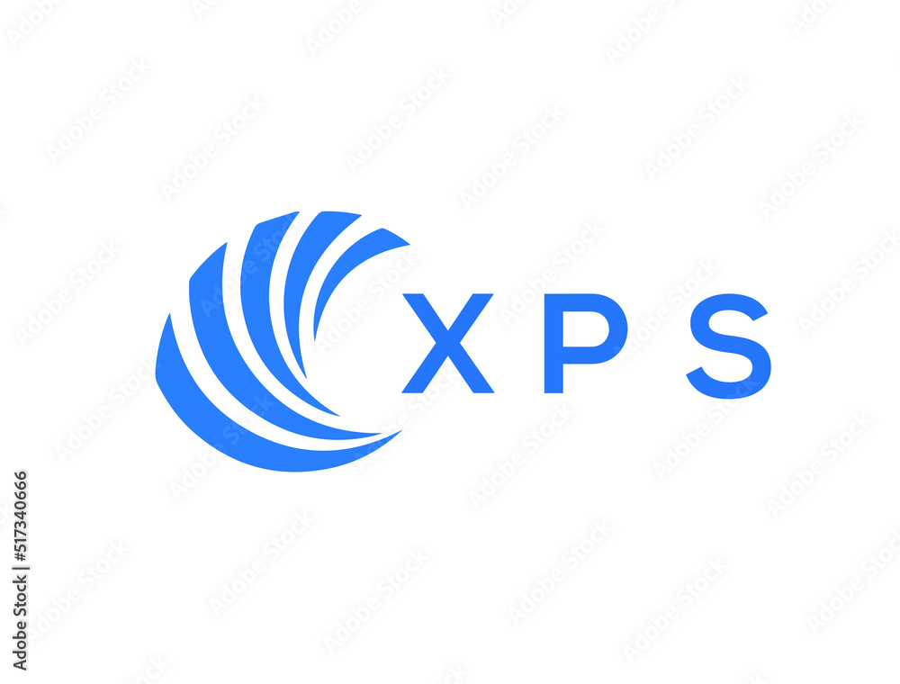 XPS Flat accounting logo design on white background. XPS creative ...