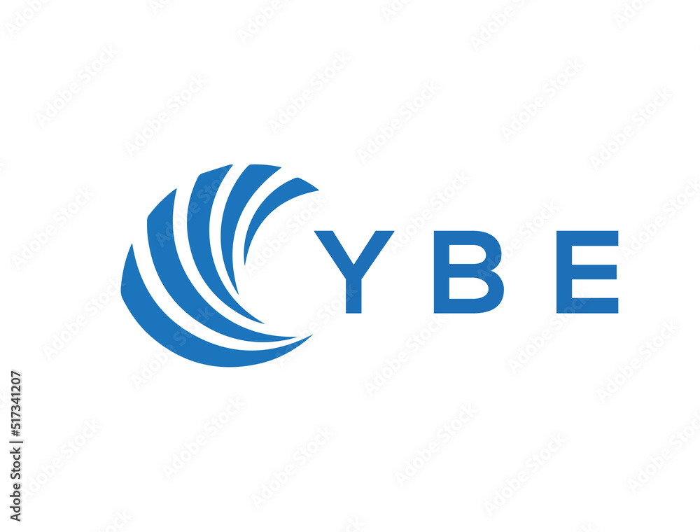 YBE Flat accounting logo design on white background. YBE creative ...