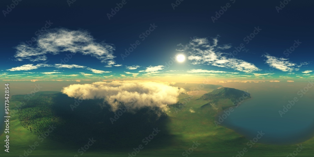 landscape, environment map ,HDRI High resolution map. Round panorama ...