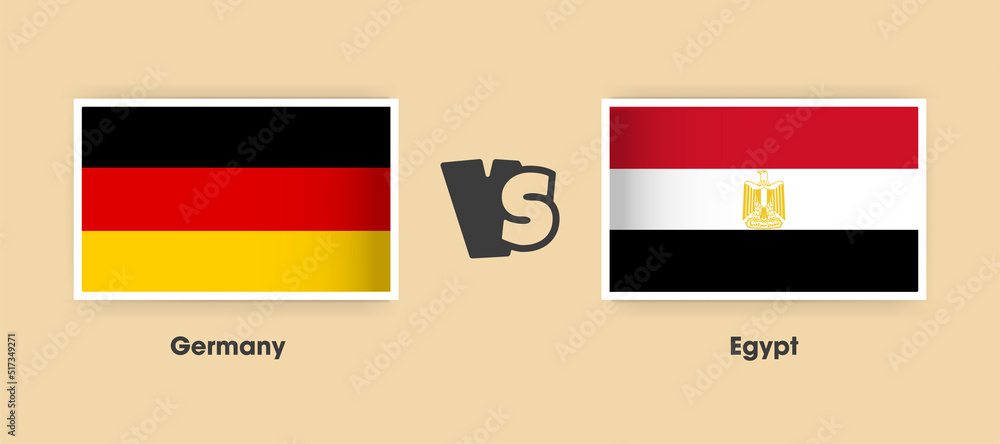 Germany vs Egypt flags placed side by side. Creative stylish national ...