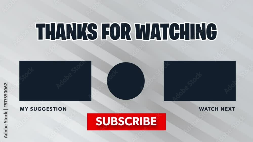 Thanks for watching an animated screen. Outro Template. End screen card ...