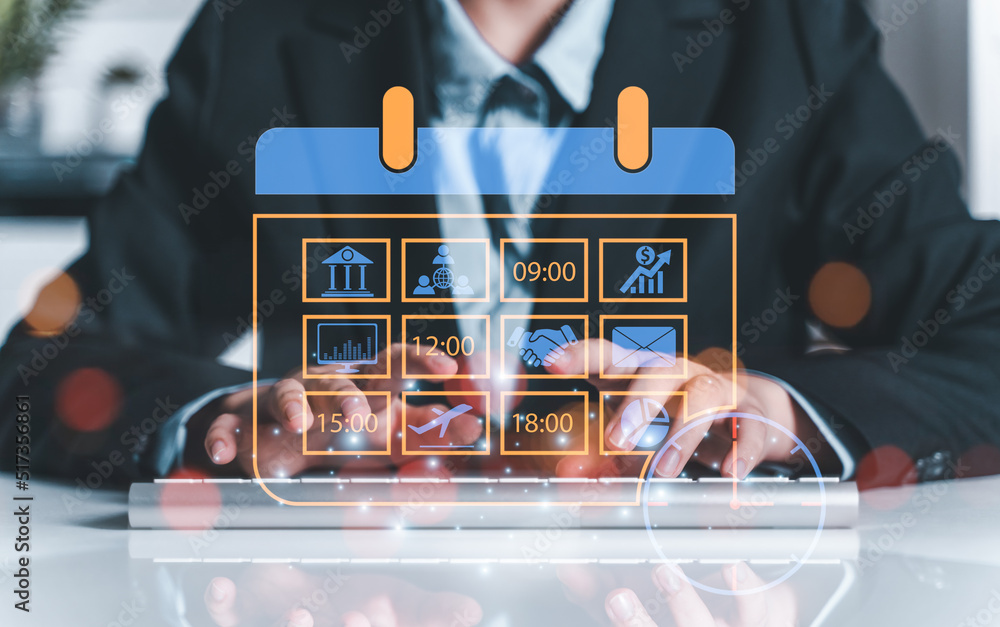 Foto de Calender Planner Organization Management Remind Concept,Person ...
