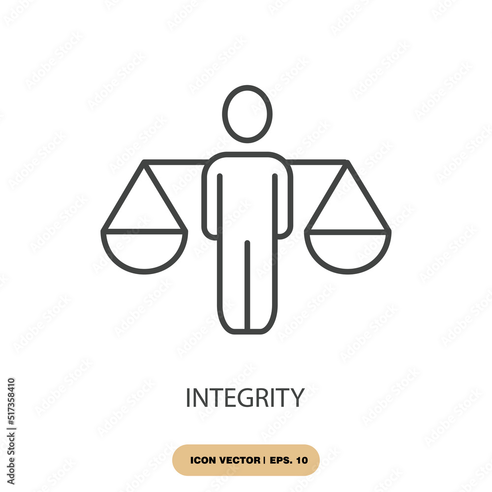integrity icons symbol vector elements for infographic web Stock Vector ...