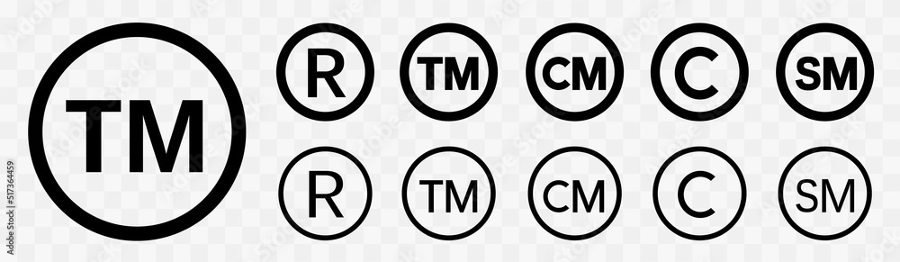 Registered trademark logo. Trademark Symbol. Copyright mark icons ...