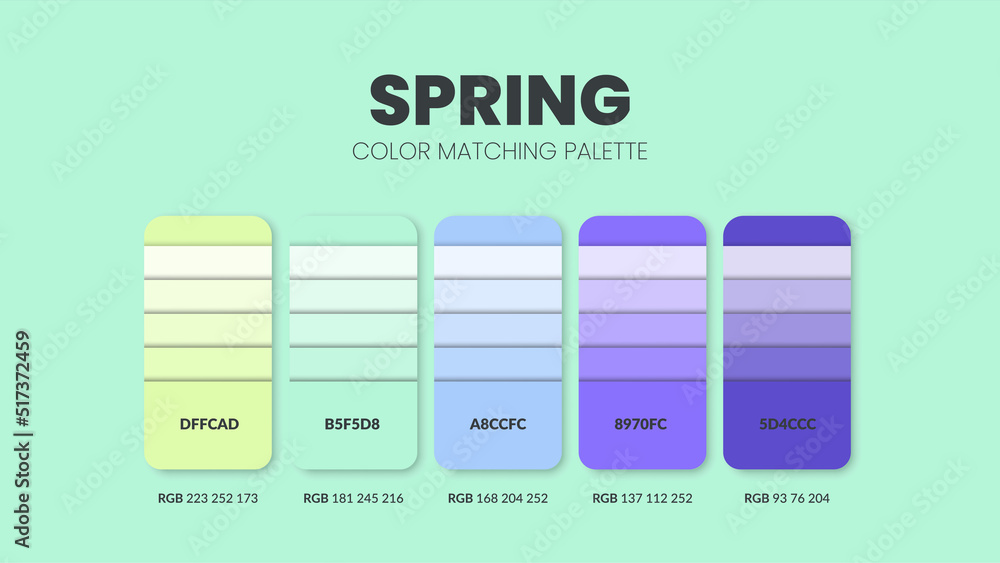 Summer theme color palettes or color schemes are trends combinations ...