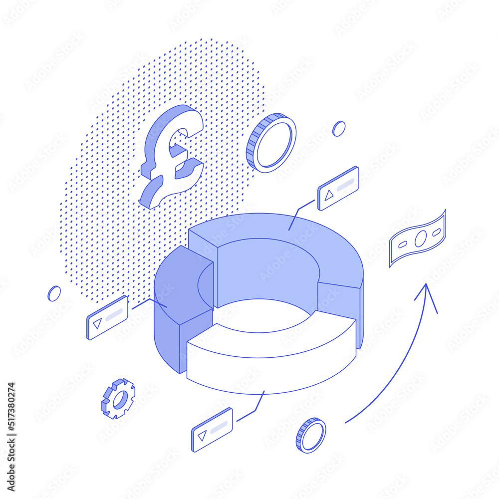 Money, scales, balance, chart, graph, diagram, presentation ...