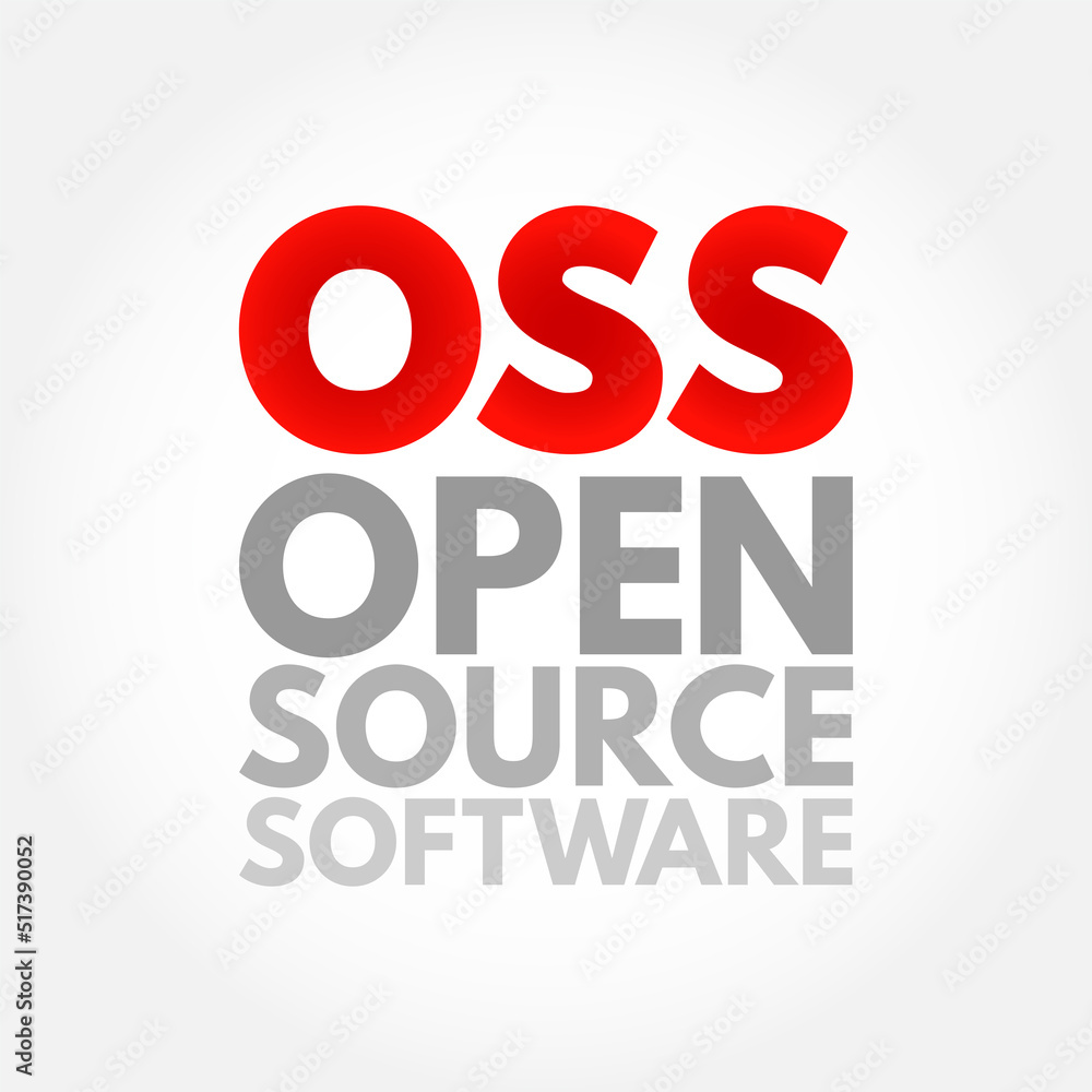 Vettoriale Stock OSS - Open source software is software that is ...